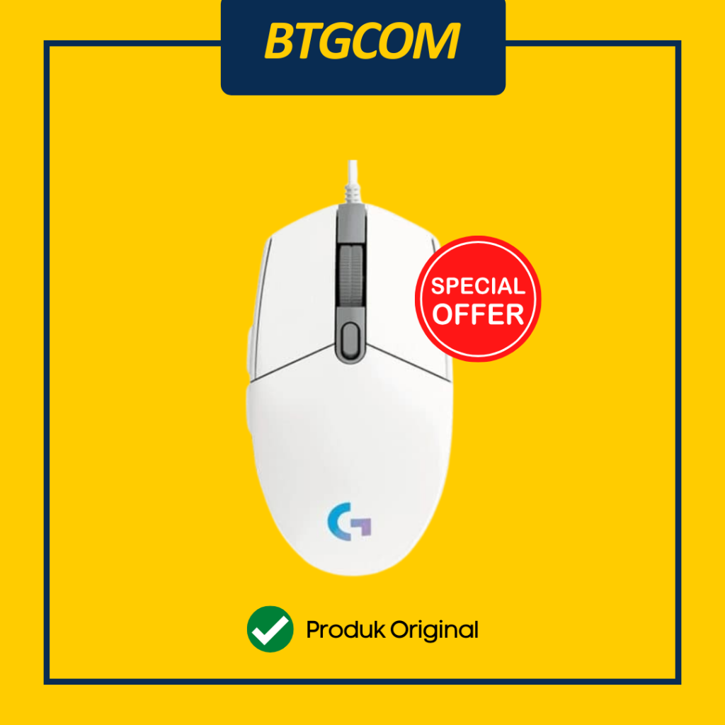 MOUSE GAMING LOGITECH G102 LIGHTSYNC WHITE – BTGCOM
