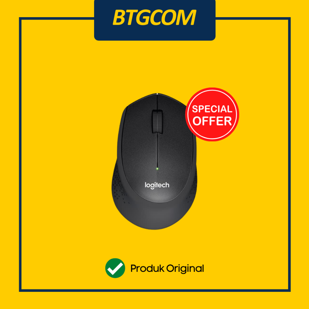 MOUSE LOGITECH M331 SILENT PLUS WIRELESS BLACK – BTGCOM