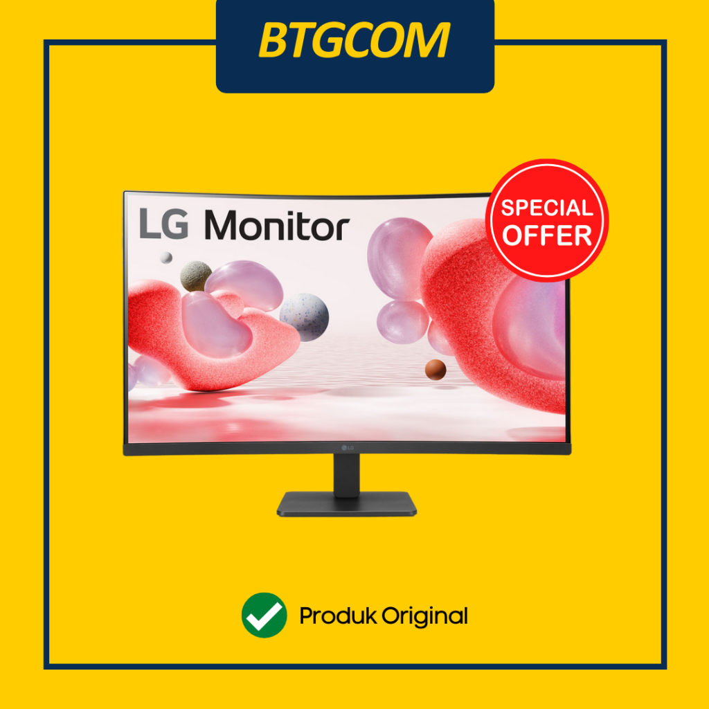 MONITOR 32 INCH LG 32MR50C-B (FHD CURVED 100HZ FREESYNC HDMI/VGA/AUDIO ...