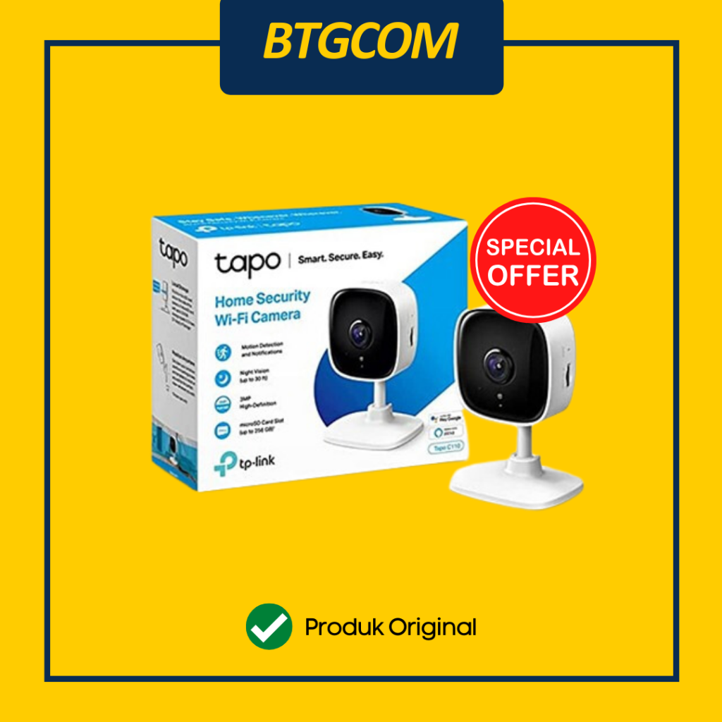 SMART CAMERA CCTV INDOOR TP-LINK TAPO C110 3MP HOME SECURITY WIFI – BTGCOM