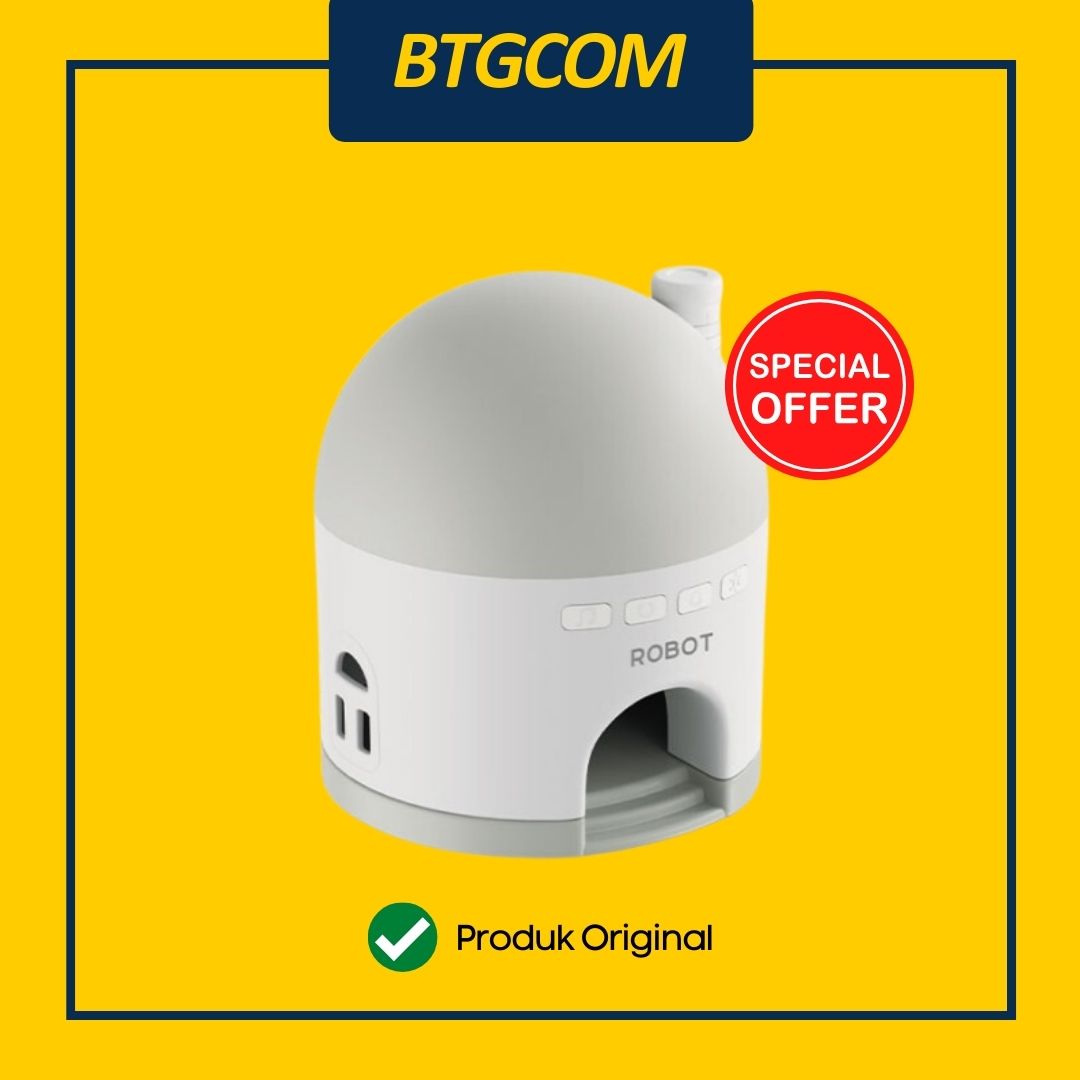 LAMPU TIDUR PROYEKTOR DENGAN MUSIK ROBOT RT-PL01 WHITE – BTGCOM