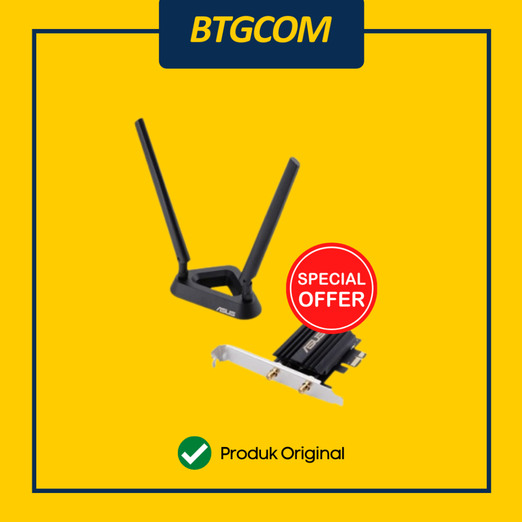 ASUS PCE-AX58BT ADAPTOR AX3000 DUAL BAND PCI-E WIFI 6 160MHz, BLUETOOTH ...